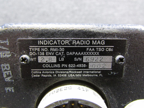 622-4938-002 Collins RMI-30 Radio Magnetic Indicator Gauge