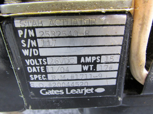 5435008 Alternative Part Number 2532540-8 Gates Learjet 25D-F Actuator ...