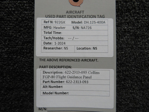 622-2313-093 Collins FGP-80 Flight Guidance Panel Unit