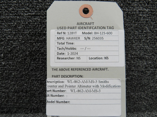 WL-862-AM-MS-3 Smiths Counter and Pointer Altimeter and Modifications