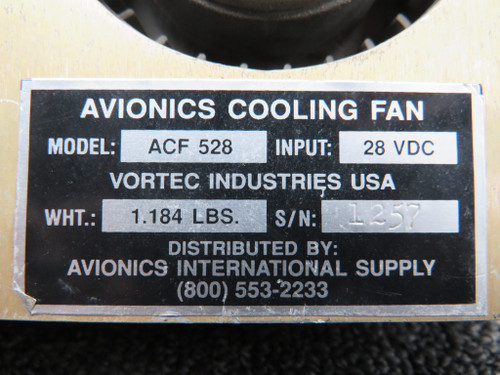 ACF-528 Avionics International Avionics Cooling Fan Unit Assembly