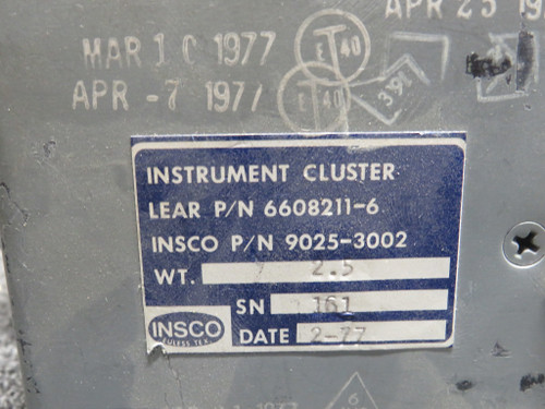 9025-3002 Alternative Part Number 6608211-6 Insco Avionics Indicator ...