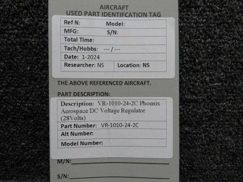VR-1010-24-2C Phoenix Aerospace DC Voltage Regulator (28 Volts)
