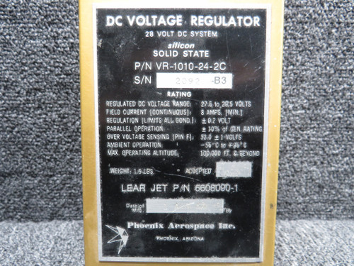 VR-1010-24-2C Phoenix Aerospace DC Voltage Regulator (28 Volts)