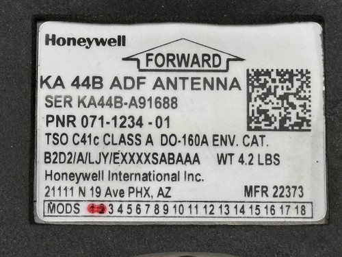 071-1234-01 Honeywell KA-44B ADF Antenna with Modifications