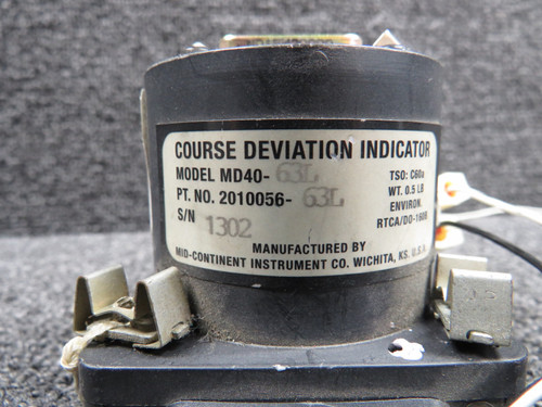 2010056-63L Mid-Continent MD40-63L Course Deviation Indicator For Sale