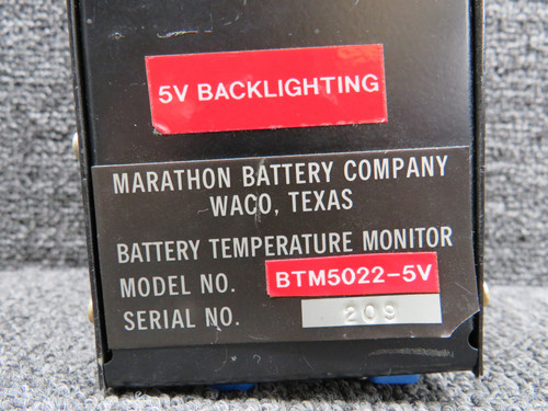 BTM5022-5V Flight Marathon Battery Aircraft Temperature Monitor Indicator