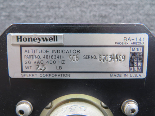 4016341-906 Sperry Avionics BA-141 Altitude Indicator Assembly