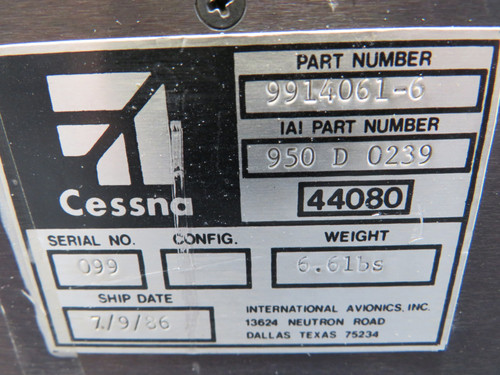 9914061-6 (Alternate: 6298088-27) Cessna Master Warning Annunciator ...