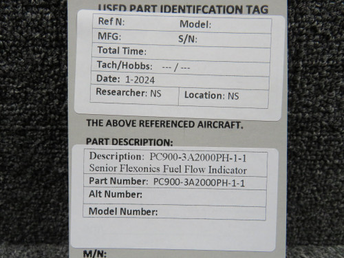 PC900-3A2000PH-1-1 Senior Flextronics Flow Of Fuel Indicator Assembly