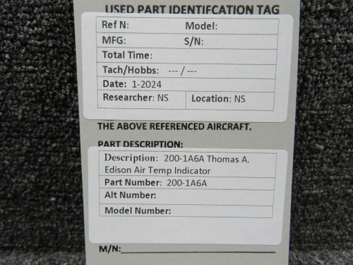 200-1A6A Edison Air Temperature Indicator Gauge