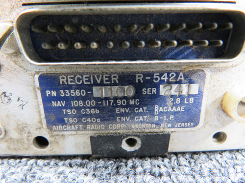 33560-1100 ARC R-542A Navigation Receiver Unit (Missing Face)