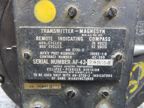 10062-1-B Alternative Part Number AN5730-3 Eclipse Magnesyn Indicating ...