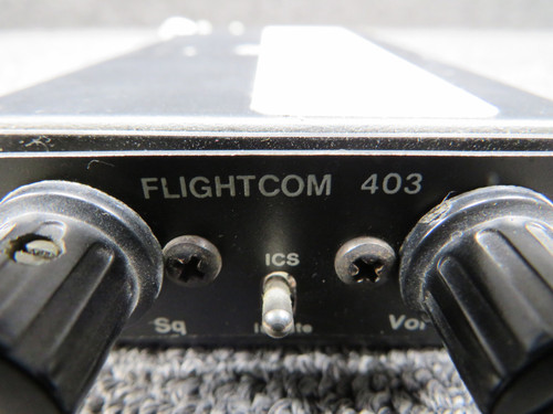 403 Flightcom Intercom Panel Unit and Connector (Black)