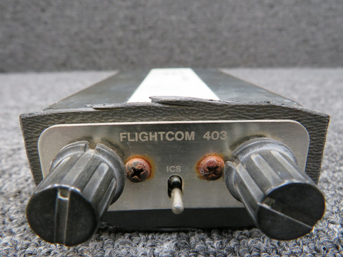 403 Flightcom Intercom Panel Unit and Connector (Worn and Rusted Face)