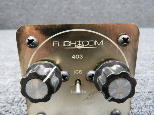 403 Flightcom Panel Intercom and Connector (Large Knobs)