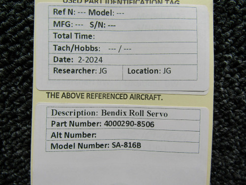4000290-8506 Bendix SA-816B Aircraft Roll Servo Unit
