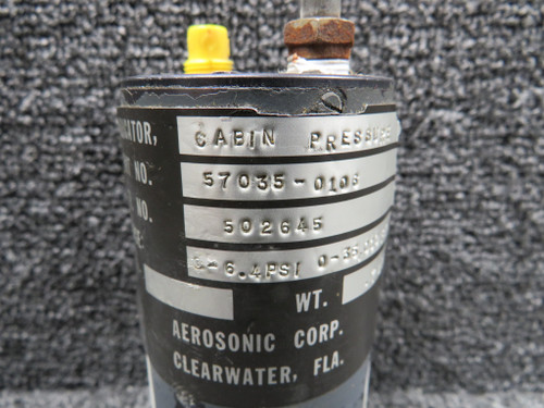57035-0106 Aerosonic Round Cabin Altitude Differential Pressure Indicator