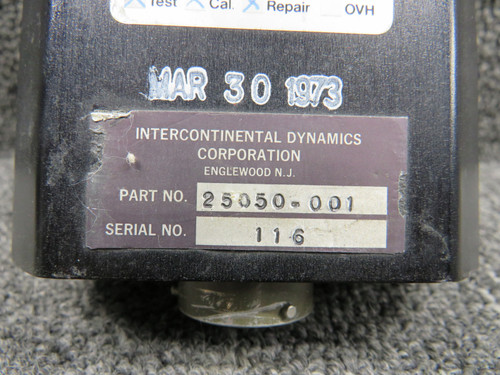 25050-001Intercontinetal Core Set Altitude Indicator Has Modifications