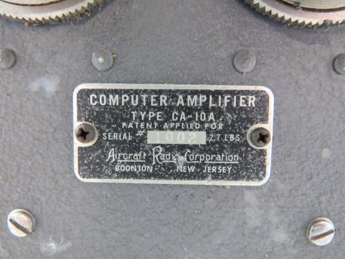 CA-10A Aircraft Radio And Company Computer Amplifier