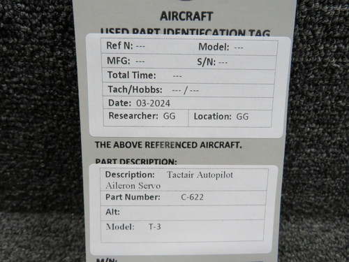 C-622 Tactair T-3 Autopilot Aileron Servo Part