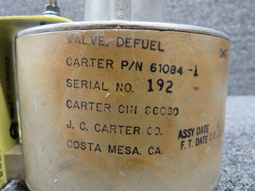 61084-1 JC Carter Core Defuel Valve Has Loose Parts