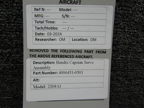 4006451-0501 Bendix, Capstan 2268A1 Servo Assembly For Sale