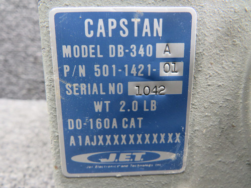 501-1420-01 JET SA-340-A Servo Actuator with Modifications and Capstan ...