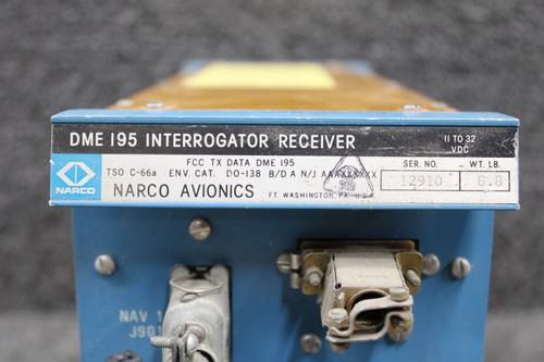 DME-195 Narco Interrogator Receiver Unit with Tray (11-32 Volts)
