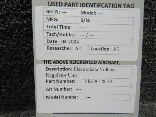 VR300-28-50 Electrodelta Voltage Regulator Unit Assembly
