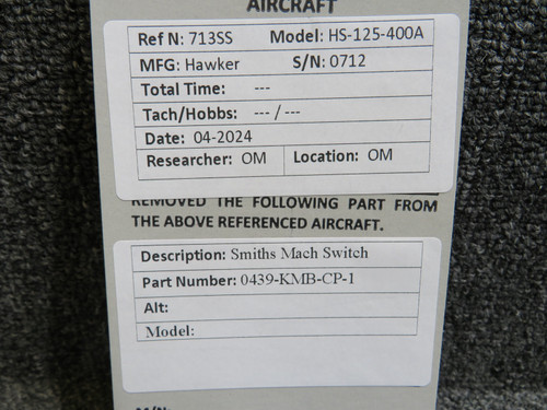 0439-KMB-CP-1 Smiths Aviation Mach Switch