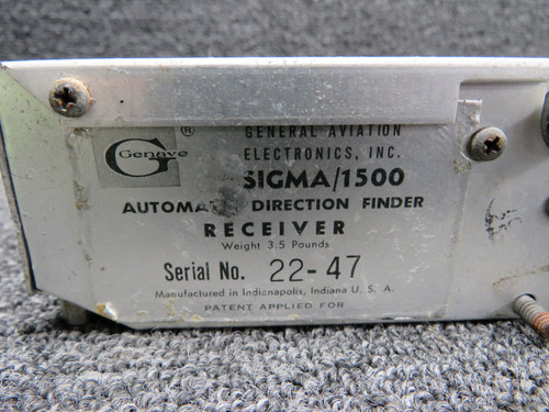 Sigma-1500 General Aviation ADF Receiver Unit (Missing Volume Knob ...