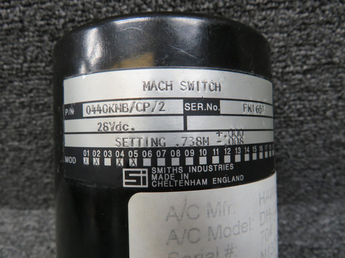 0440KMB-CP-2 Smiths Mach Switch with Modifications (28 Volts)