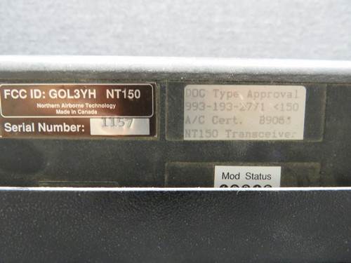 993-193-2771 Northern Airborne NT-150 VHF FM Transceiver with Mount