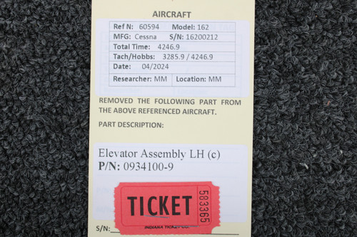 0934100-9 Cessna 162 LH Elevator Assembly | BAS Airplane Parts