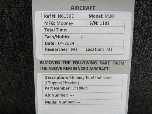 1518865 Mooney Fuel Gauge Indicator (Chipped Bracket)