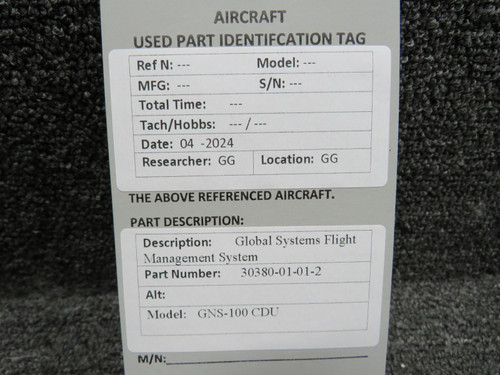 30380-01-01-2 Global Systems GNS-1000 Aircraft CDU Flight Management ...