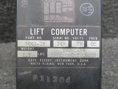 3601-165 Safe Flight Lift Computer (28 Volts) For Sale