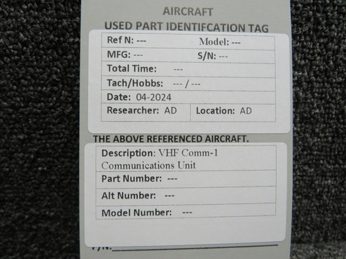 VHF Comm-1 Communications Unit Assembly