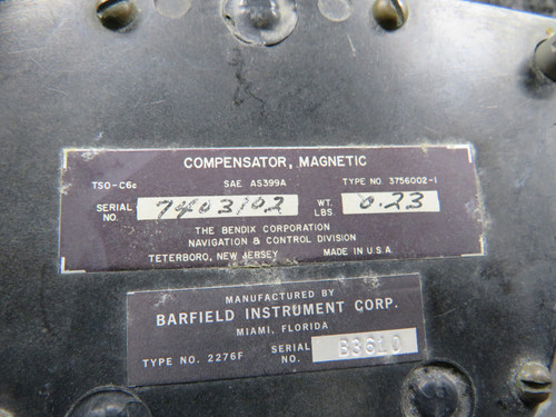 3853021-1 Bendix Magnetic Aircraft Azimuth Sensor Has Magnetic ...