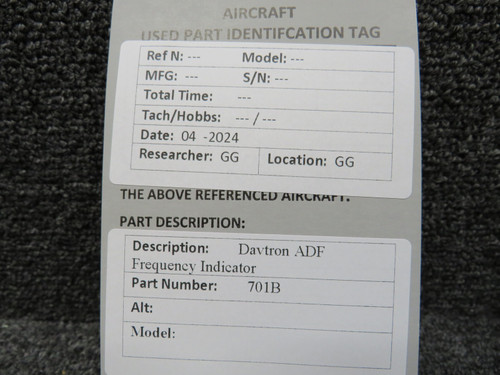 701B Davtron ADF Frequency Indicator Gauge