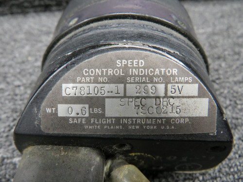 C-78105-1 Safe Flight Speed Control Indicator (Worn and Exposed Wire ...