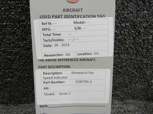 2100794-3 Airesearch Series 2 Fan Speed Indicator Unit