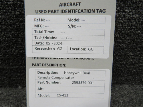 2593379-001 Honeywell CS-412 Dual Remote Compensator For Sale