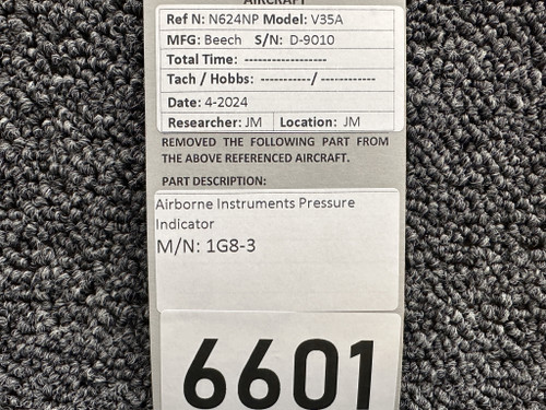 1G8-3 Airborne Instruments Pressure Indicator | BAS Airplane Parts