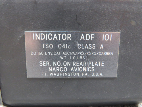 ADF-101 Narco Class A ADF Indicator (Worn Face) For Sale