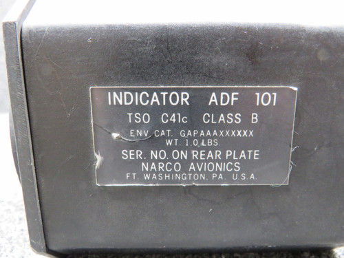 ADF-101 Narco Class B ADF Indicator with Light For Sale