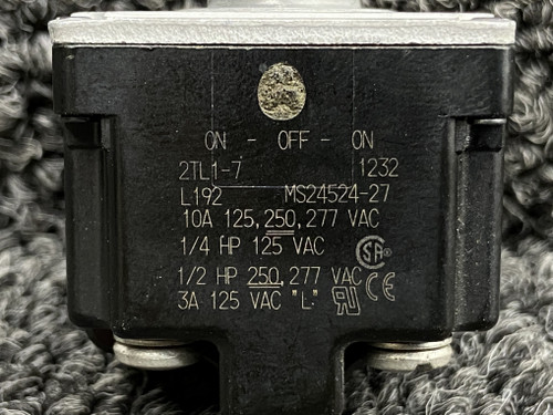 2TL1-7 (Alt PN: MS24524-27) Micro Switch Double Pole Toggle Switch