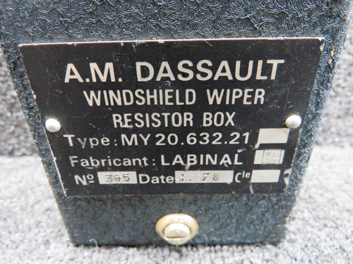 MY-20-632-21 A.M Dassault Windshield Wiper Resistor Box w/ Green Tag (Core)
