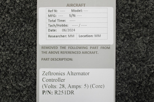 R251DR Zeftronics Alternator Controller (28 Volts, 5 Amps) (Core Item)